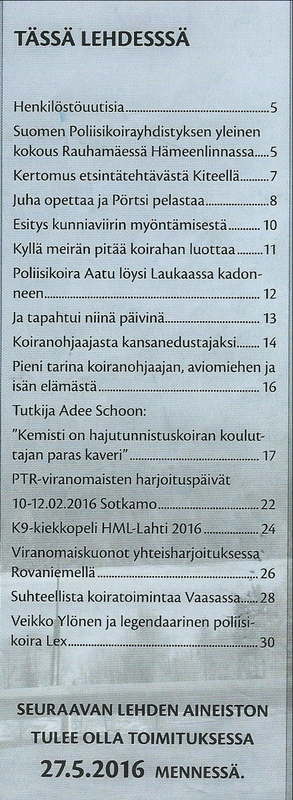 1_2016 - Suomen poliisikoirayhdistys